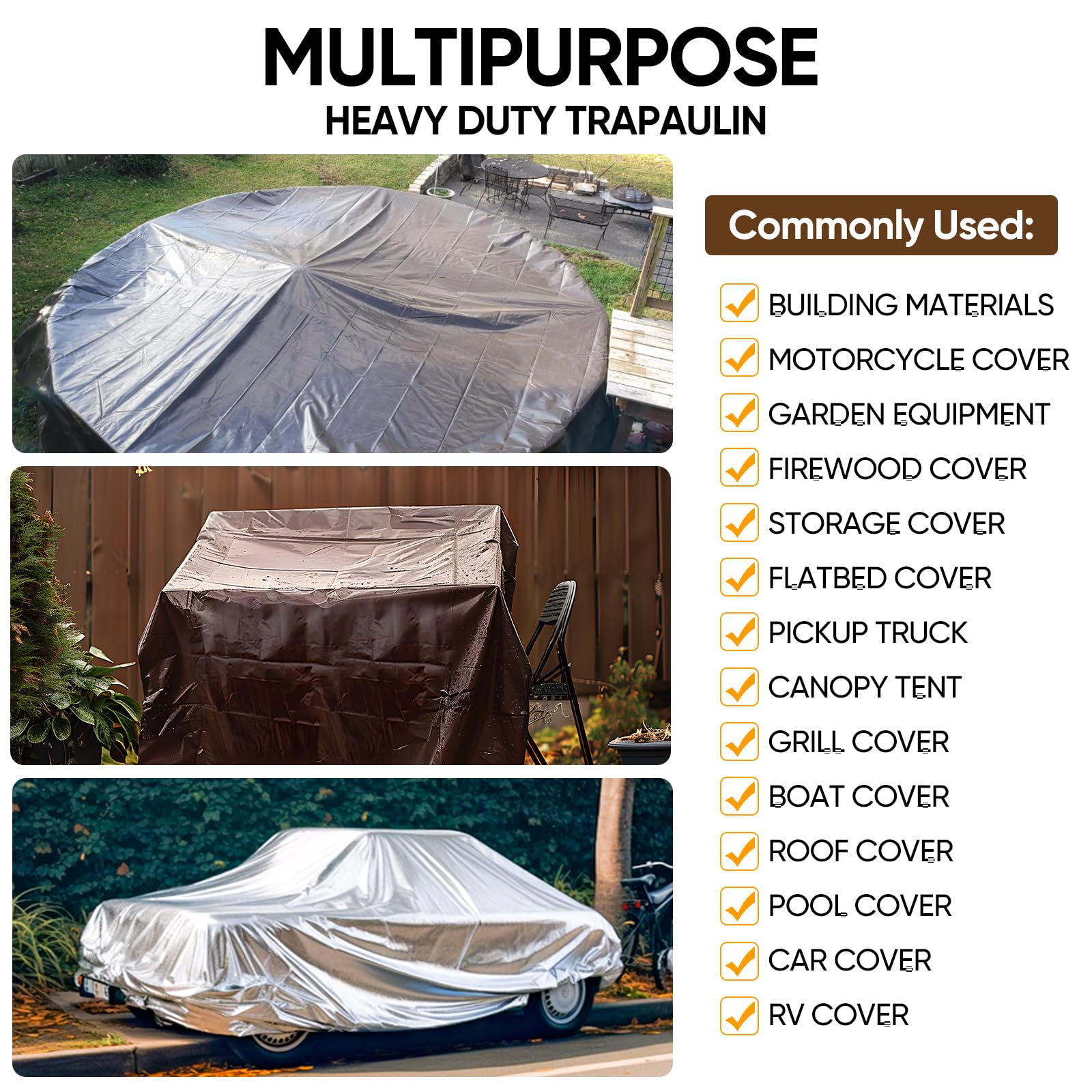 Trapal Cover Makapal Waterproof Tarpaulin Heavy Duty Lona Pang Bubong ...