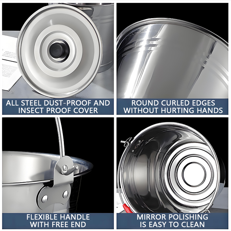 304 stainless steel bucket with lid Multi-purpose Hand Held Type ...