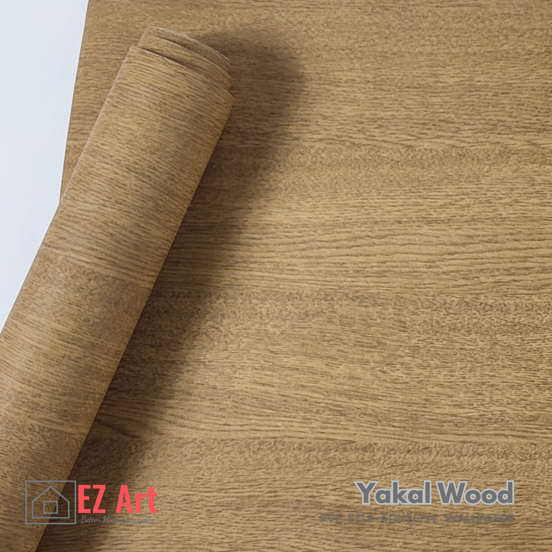 EZ Art WALL PAPER Yakal yellow brown wood design for table door ...
