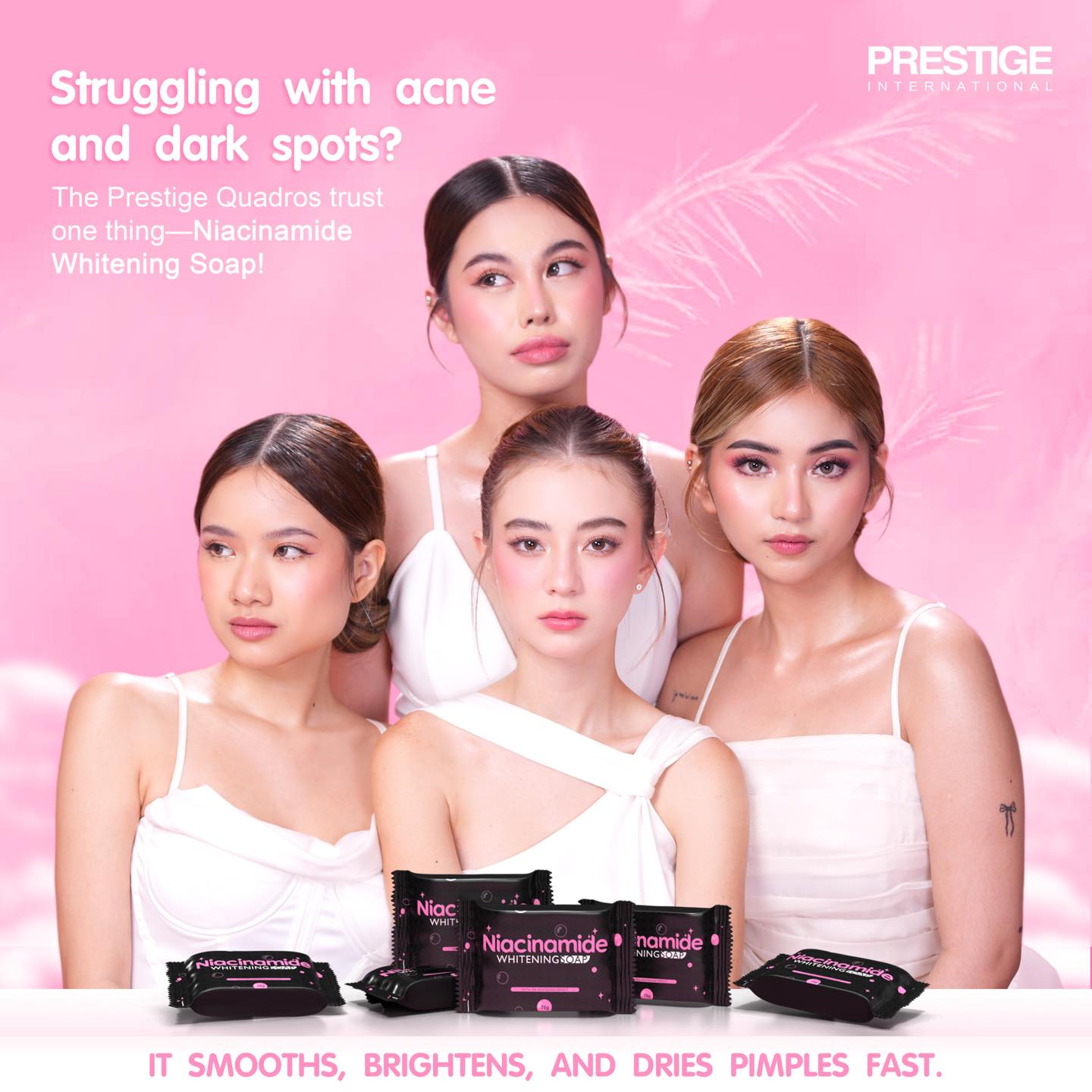 Prestige Niacinamide Whitening Soap Bar 10x Skin Brightening Anti-Acne ...