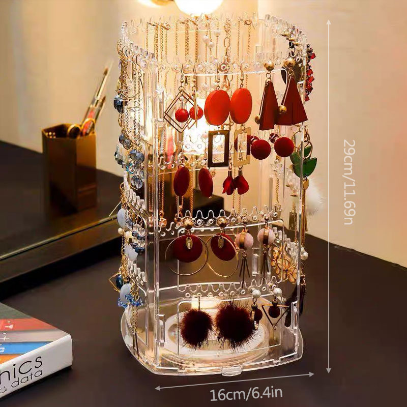 5-Layer 360 Rotation Necklace Jewelry Display Rack With Hooks Jewelry ...