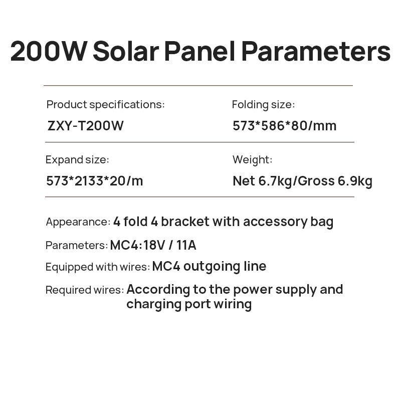 LairtPow 200W Solar Panel 18V 11A Portable Solar Panel Foldable Outdoor ...