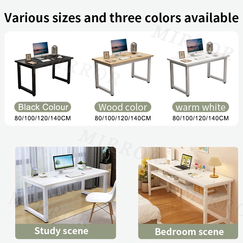 Office Table Study Table Long Computer Table Double Layer Storable ...
