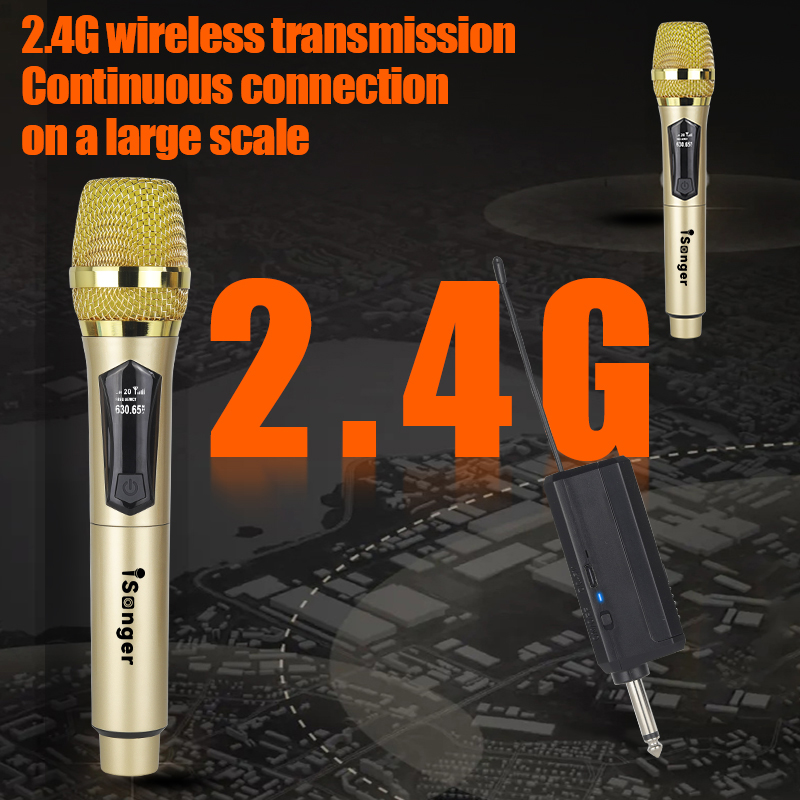 Professional UHF wireless microphone handheld dynamic system karaoke ...