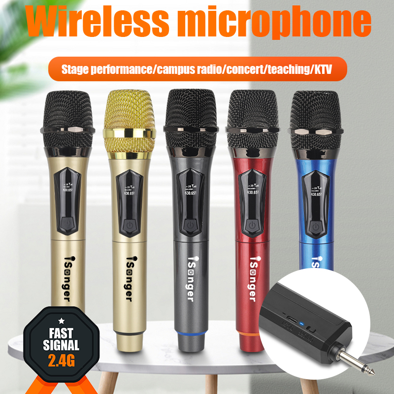 Professional UHF wireless microphone handheld dynamic system karaoke ...