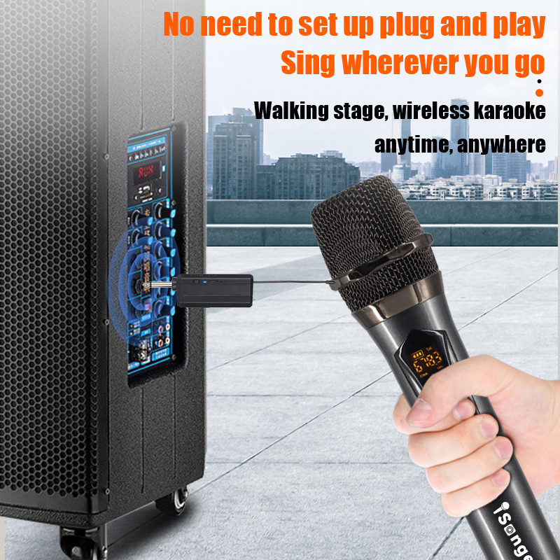 Professional UHF wireless microphone handheld dynamic system karaoke ...