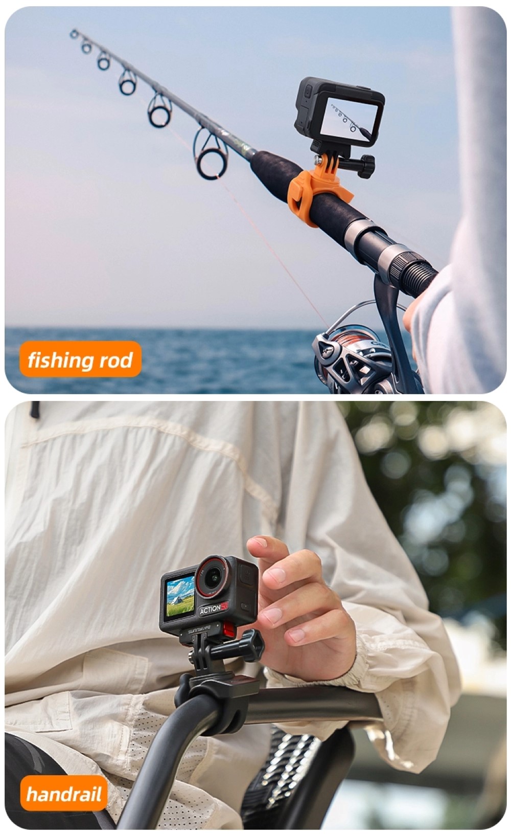 Sunnylife 360° Flexible Strap Mount Action Cameras - Wrap Band for Bike ...