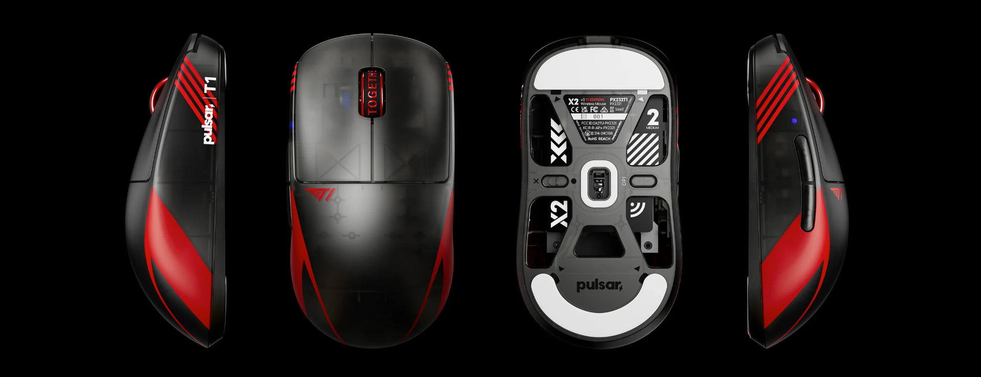 Pulsar X2 V3 T1 Edition Ultralight Weight eSports Gaming Mouse - Black ...