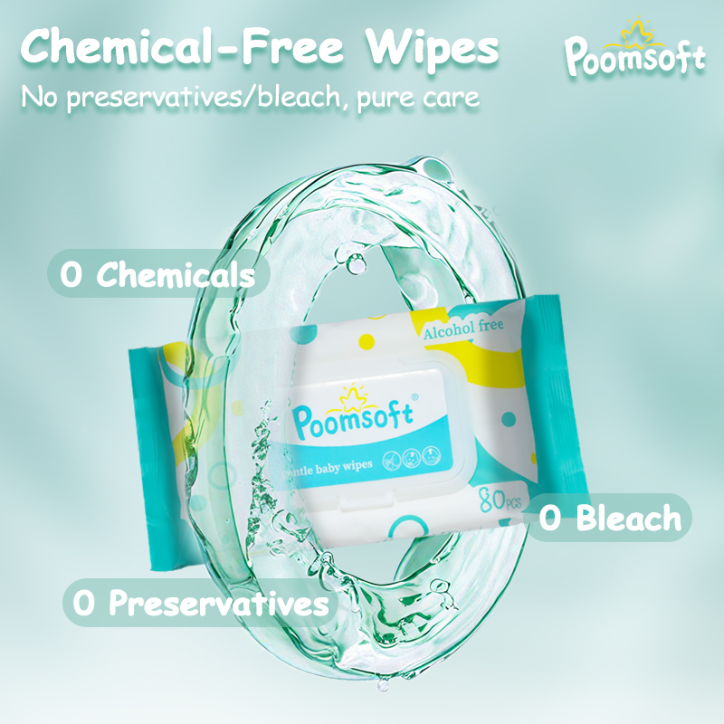 Poomsoft 10 Packs x 80 Sheet Unscented Alcohol-Free Baby Wipes Wet ...