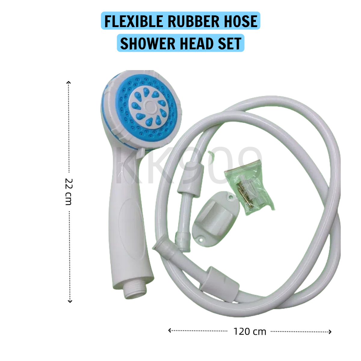 Flexible Rubber Hose Shower Head Kink-Resistant & High-Pressure Spray ...