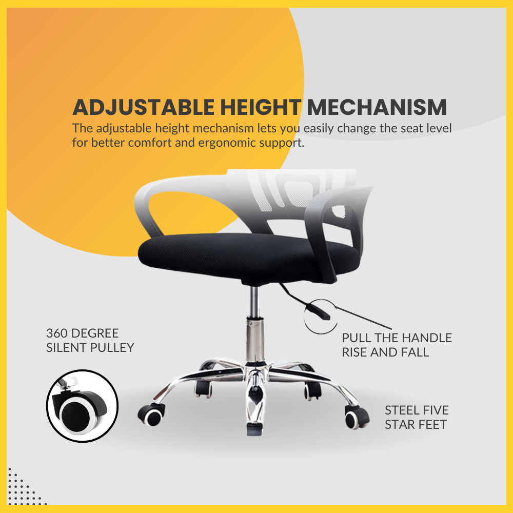 Computer Table GX468 Black & Beech w/ Drawer | Printer Shelf | Easy to ...