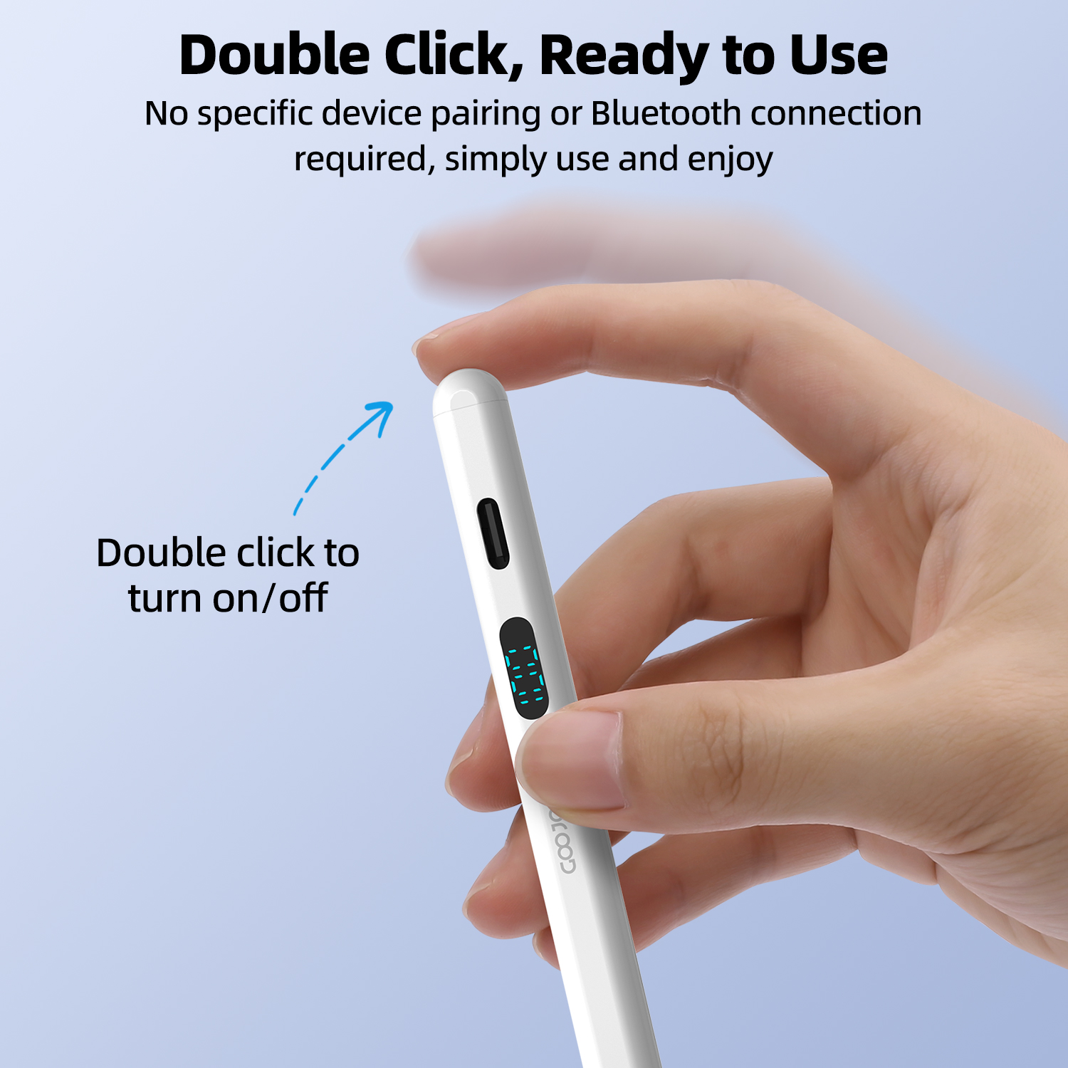 GOOJODOQ GD04 Universal Stylus Pens With Power Display Secure Magnetic ...