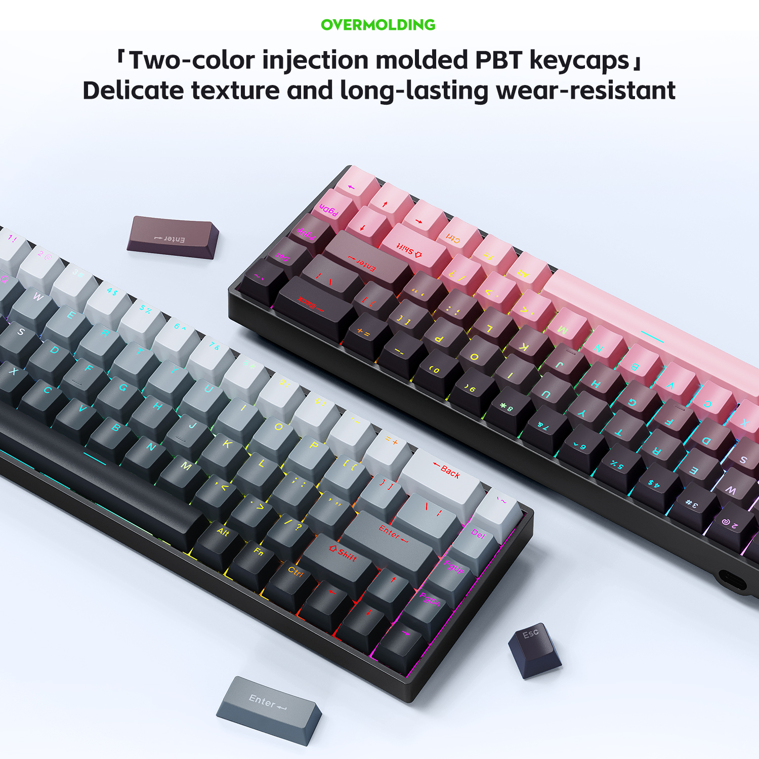 Leaven K68 68% Keys Tri-Mode RGB Hot-Swappable Mechanical Gaming Keyboard | Shopee Philippines