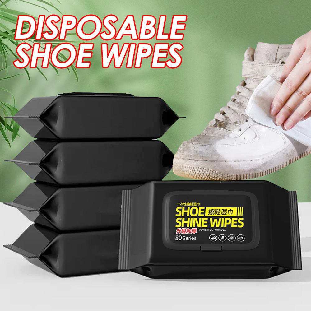 【80 Pcs】Wipes For Shoes Disposable Shoe Cleaner Wipes Gentle Quick ...
