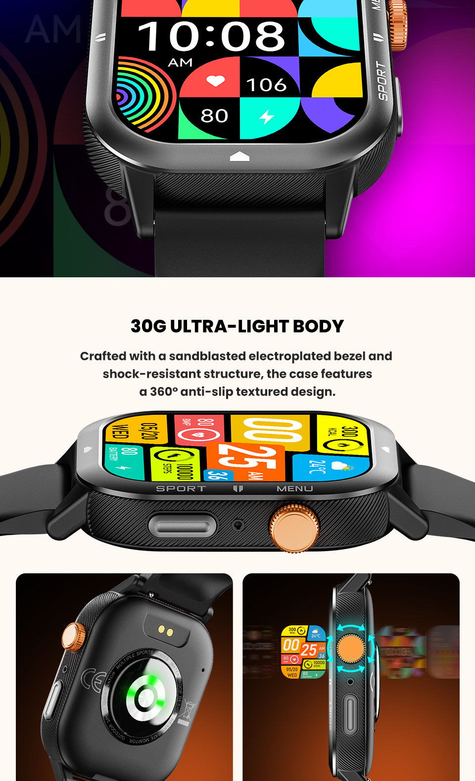 Jiditech ChatGPT Smart Watch 50M Waterproof Smartwatch Bluetooth ...