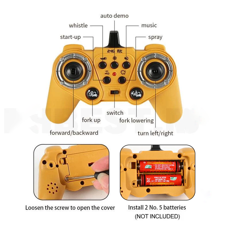 RC Car Children Remote Control Cars Forklift Truck Cranes Liftable ...