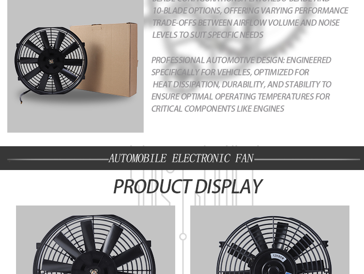 SANDEN Auxiliary Fan For Car Aircon 12V/24V 80W 8/10 blades Push/Pull ...