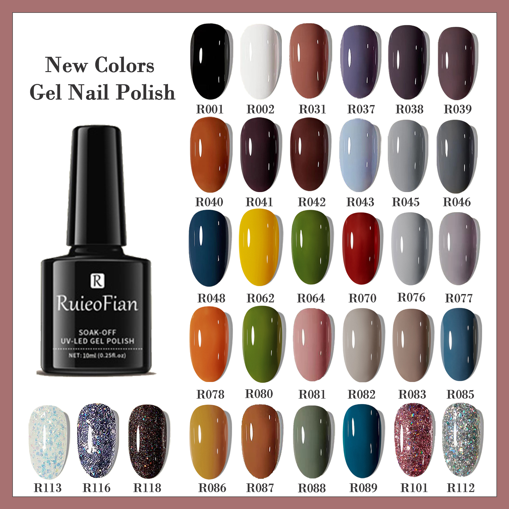 36PCS Gel Nail Polish Set With uv Lamp Gel Nail Dryer 120w Gel Color ...