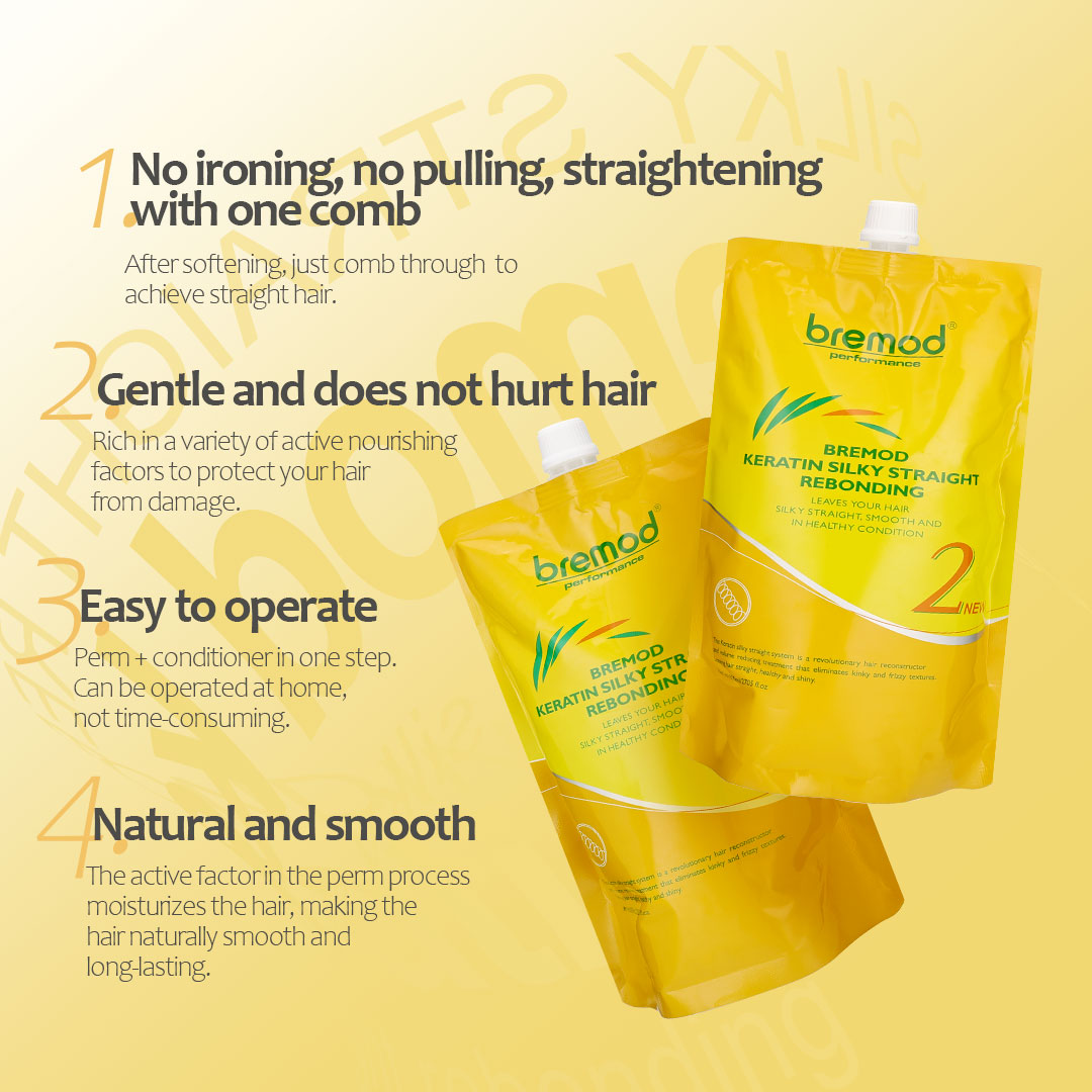 Bremod Rebonding Set Hair Keratin Silky Straightening with Bremod 10 in ...