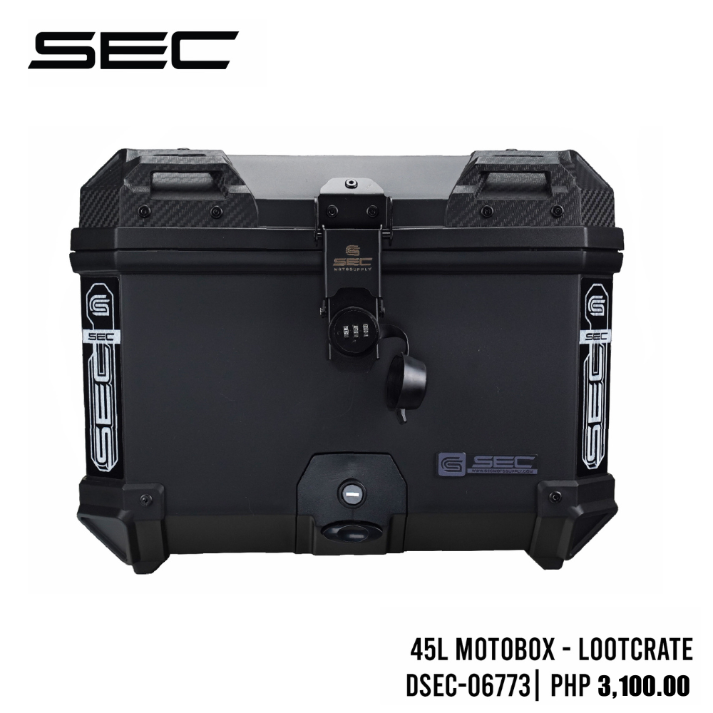SEC Topbox 45 Liters Top Box for Motorcycle Motobox - LootCrate (DSEC ...