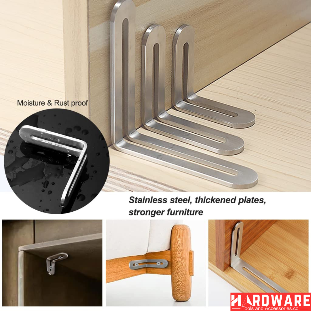 Stainless Steel L Shape Corner Code / Straight Sheet Support Brace ...