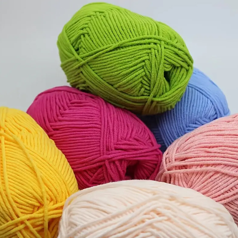 23 Colors 50g Soft Mixed Yarn Milk Cotton Smooth Milk Fiber Knit Wool ...