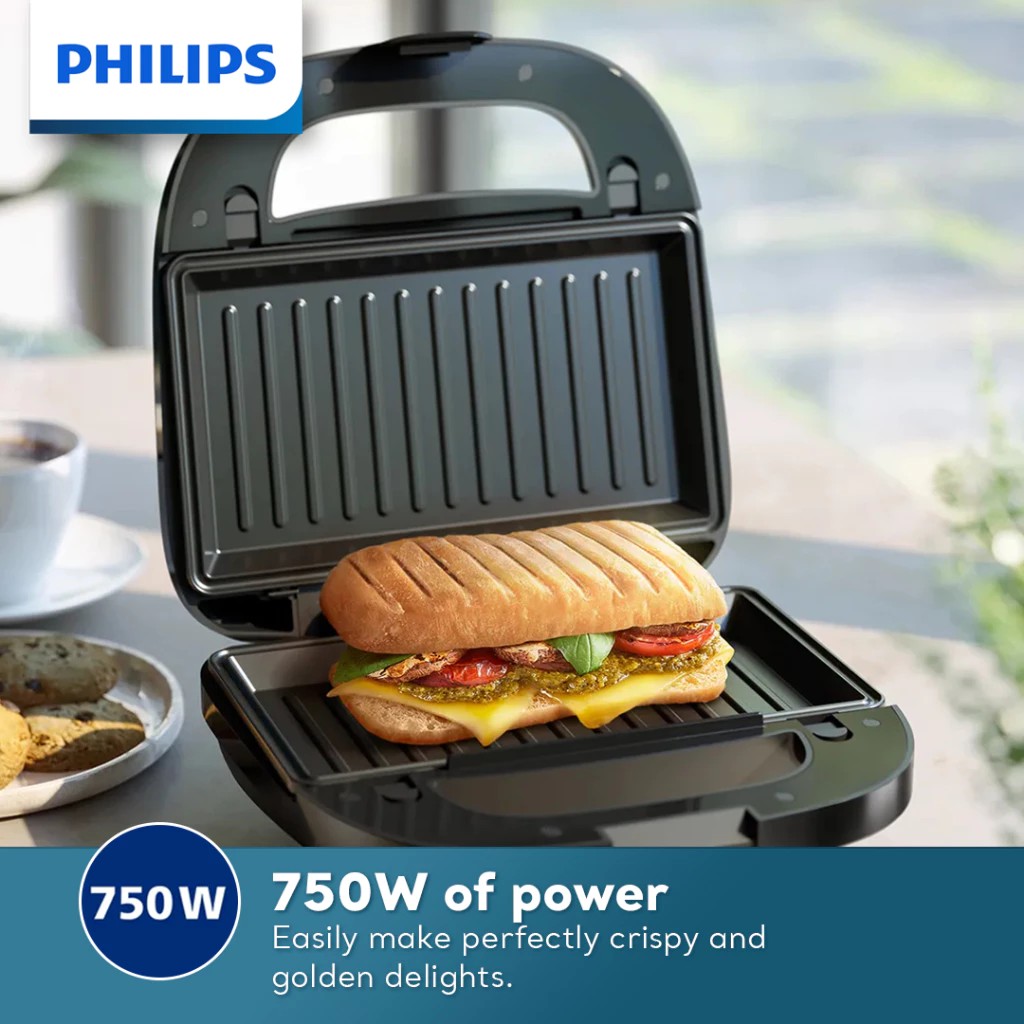 PHILIPS Sandwich Maker With 3 DifferentPlate Sets for Panini, Waffle ...