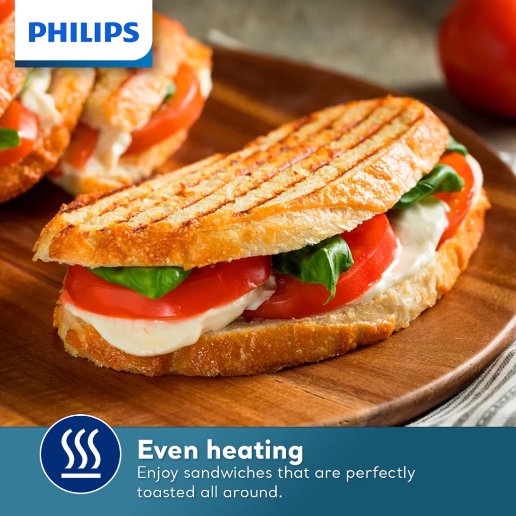 PHILIPS Sandwich Maker With 3 Different Plate Sets for Panini, Waffle ...