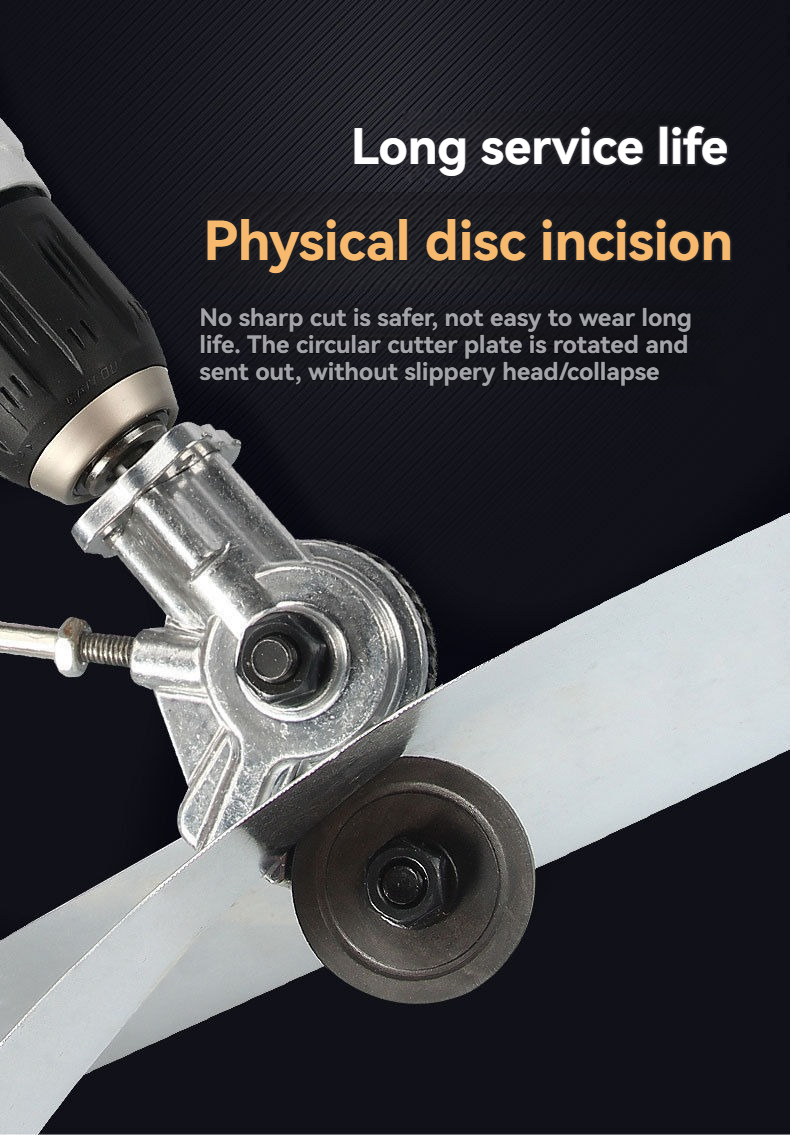 Electric Drill Auxiliary Cutter Kit Professional DIY Metal Plate Sheet Free Cutting Tool ...