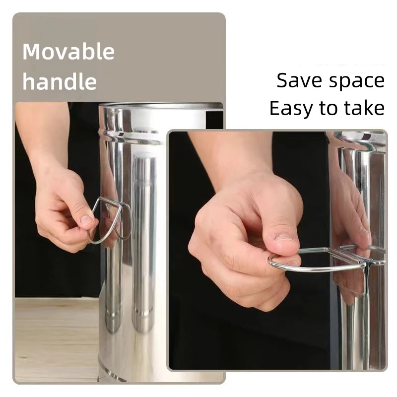 304 Stainless Rice Dispenser Food Storage Bucket Insect-Proof Large ...