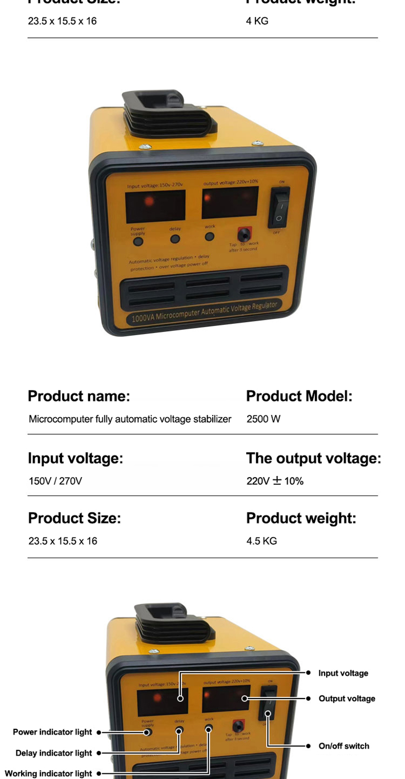 AVR For Refrigerator Automatic Voltage Regulator 3000VA/2500VA AVR For ...