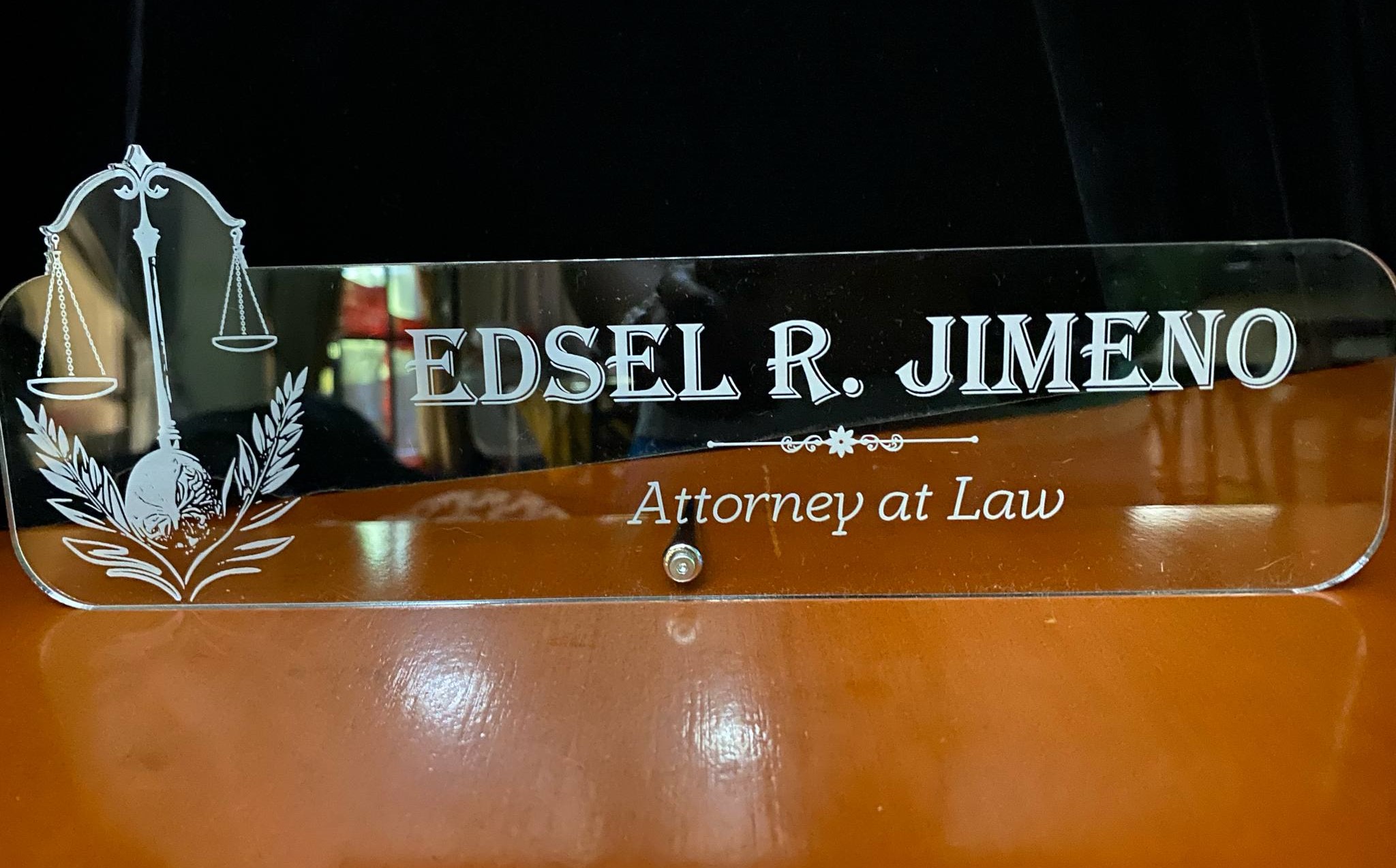 Acrylic Desktop Nameplate. ''NEW DESIGN'' Fully Customizable, Any Font ...