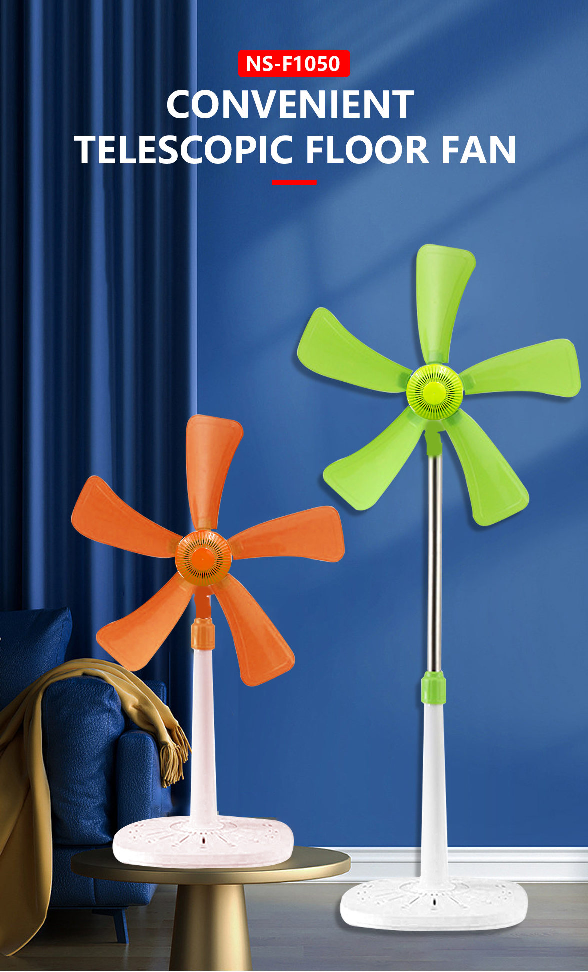 NSS 5 Blade Stand Fan Electric Fan Floor Fan Family Electric Stand Fan ...