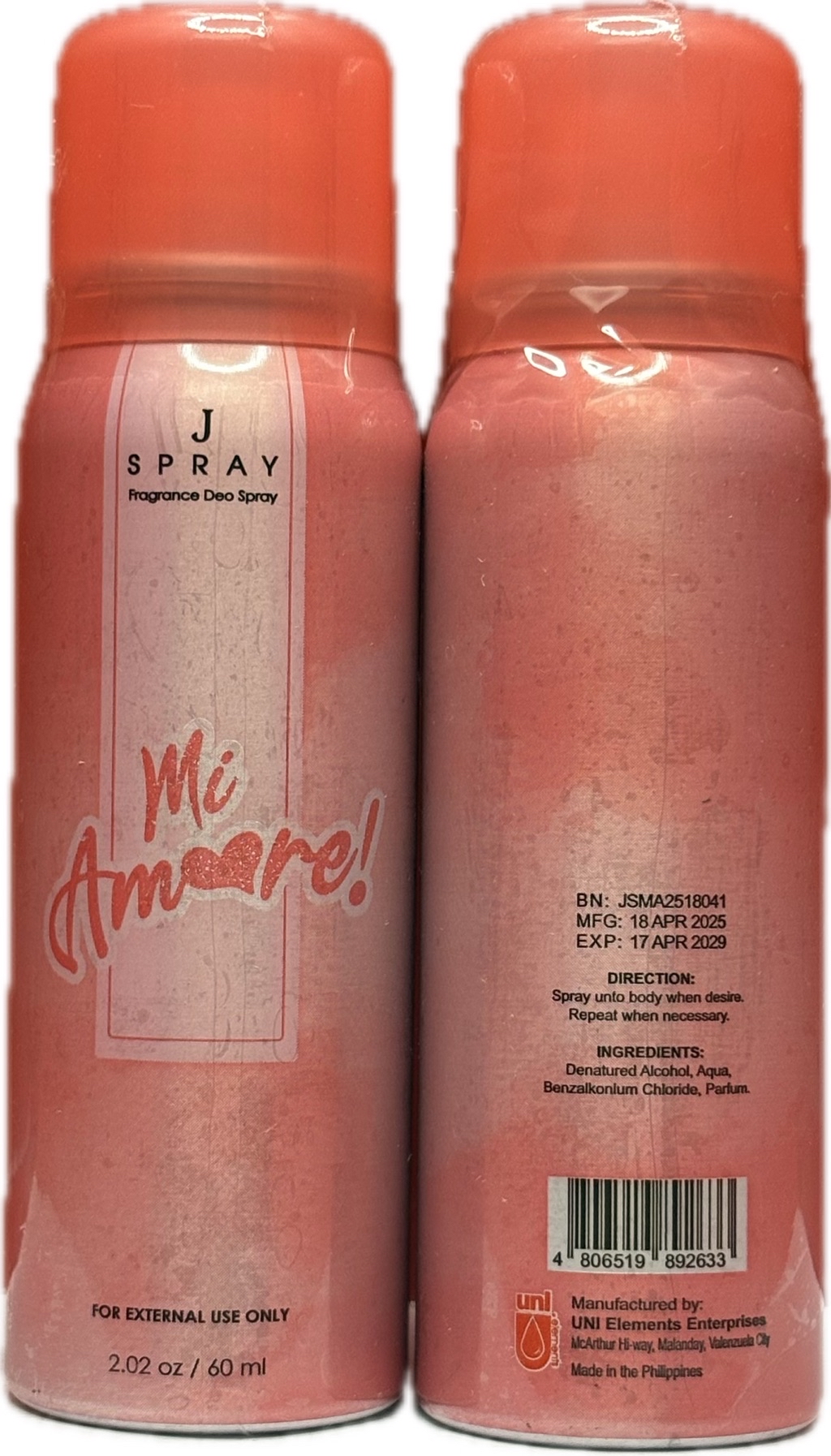 Mi Amore! fragrance Deo-body spray 60mL | Shopee Philippines