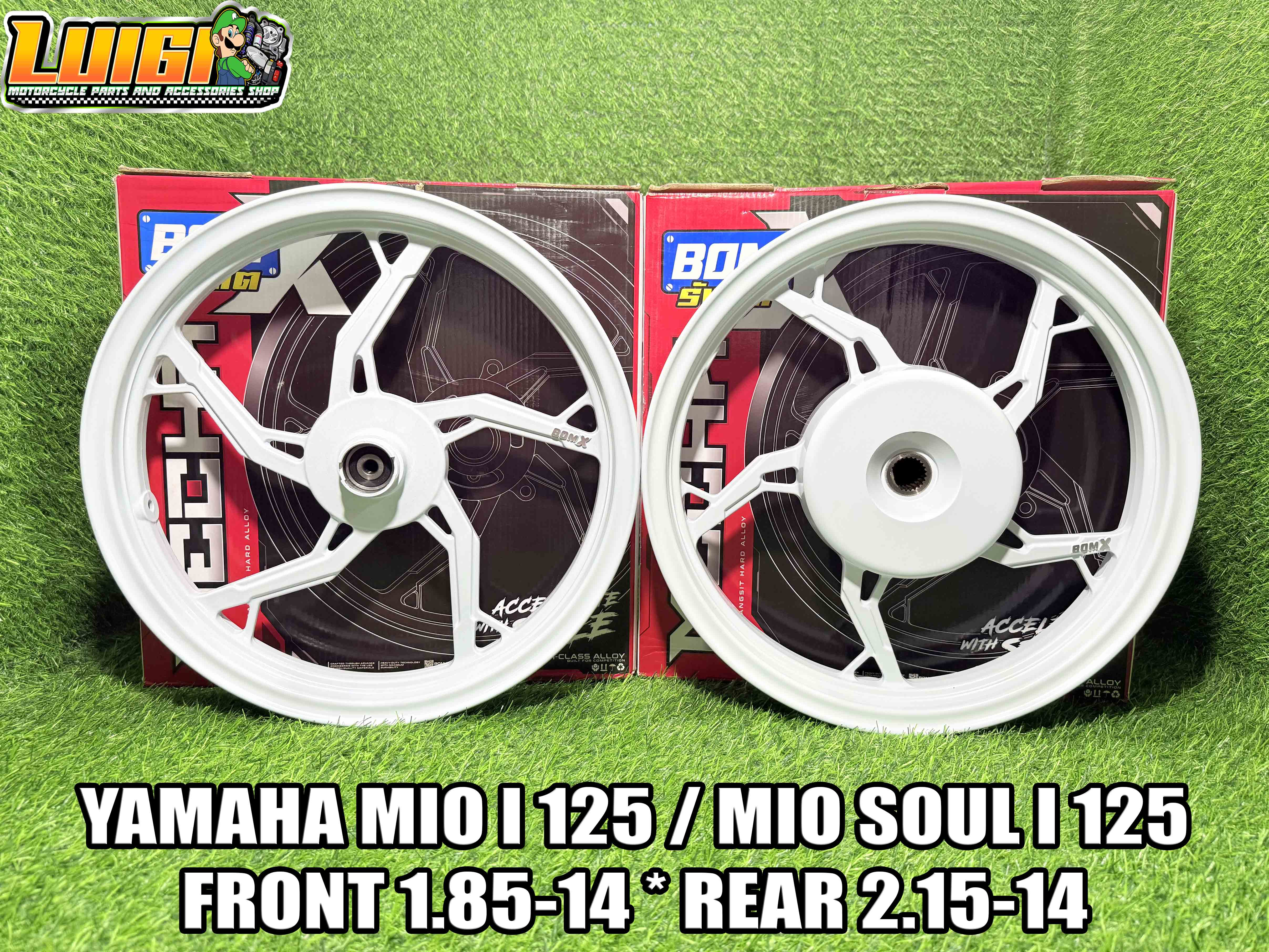 BOM RANGSIT CNC MAGS MECHA 14s 5 SPOKES YAMAHA MIO 125 / MIO SOUL I 125 ...