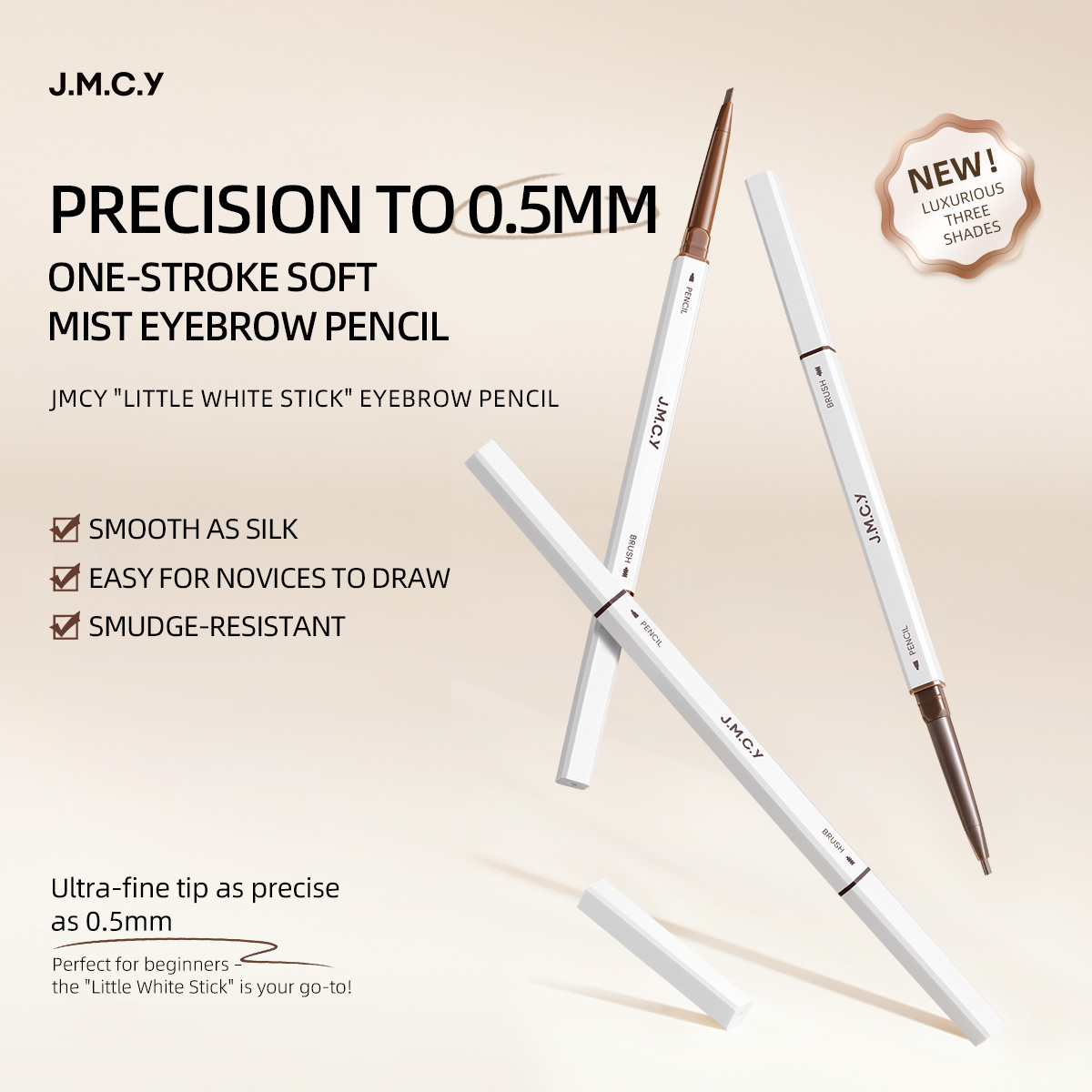 JMCY Eyebrow Pencil Buy 1 Take 1 2PCS Set Waterproof Double Headed Long ...