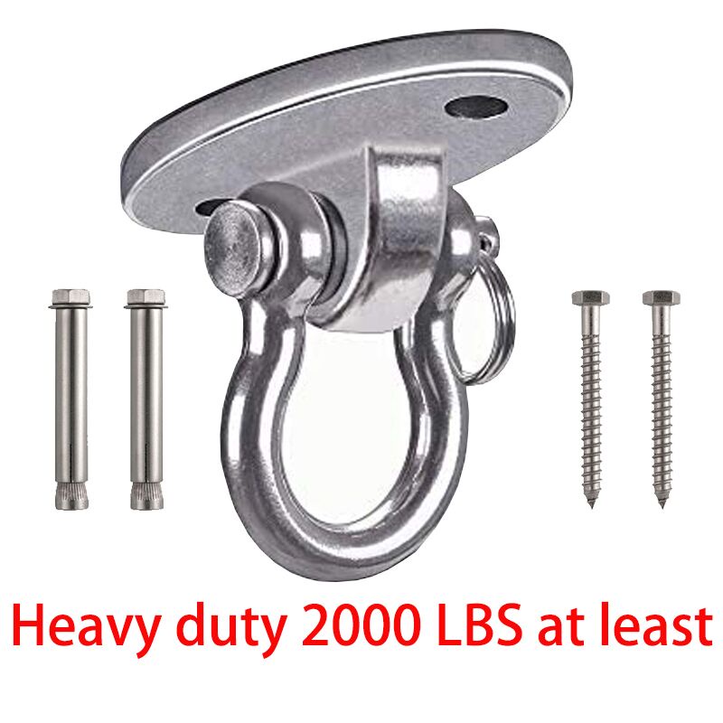 Uniono 2 Pack 180° Swivel Stainless Steel Hooks 2000 lbs Capacity Heavy ...