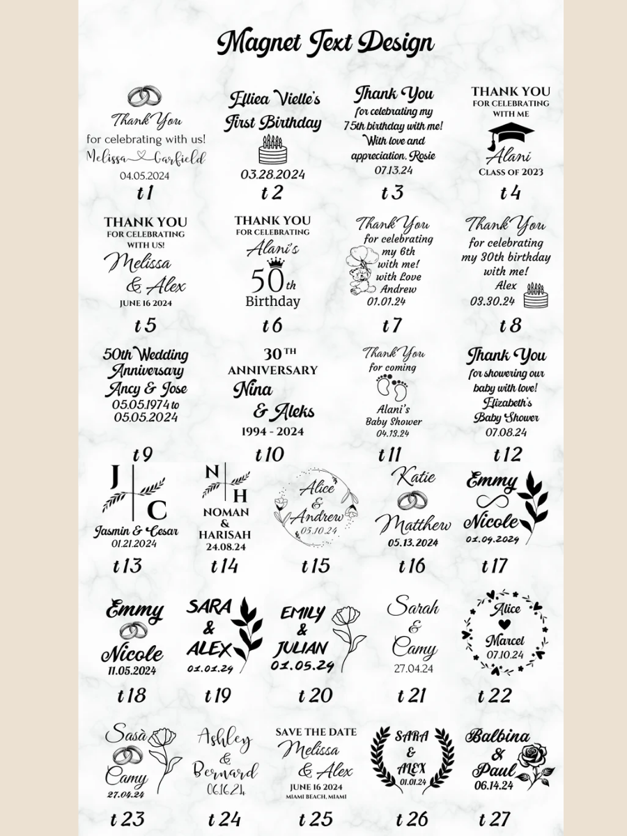 Custom Resin Ref Magnet w/ Custom Sleeves for WEDDING / DEBUT ...