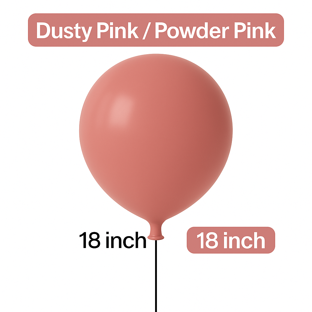18 Inch Dusty Pink/Powder Pink Retro Balloon –Soft Blush Decor for ...