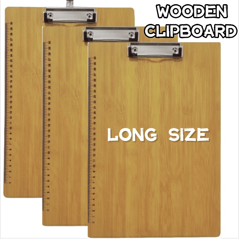 Wooden Clipboard Long Size File Folder Long Bond Paper Organizers Clip ...