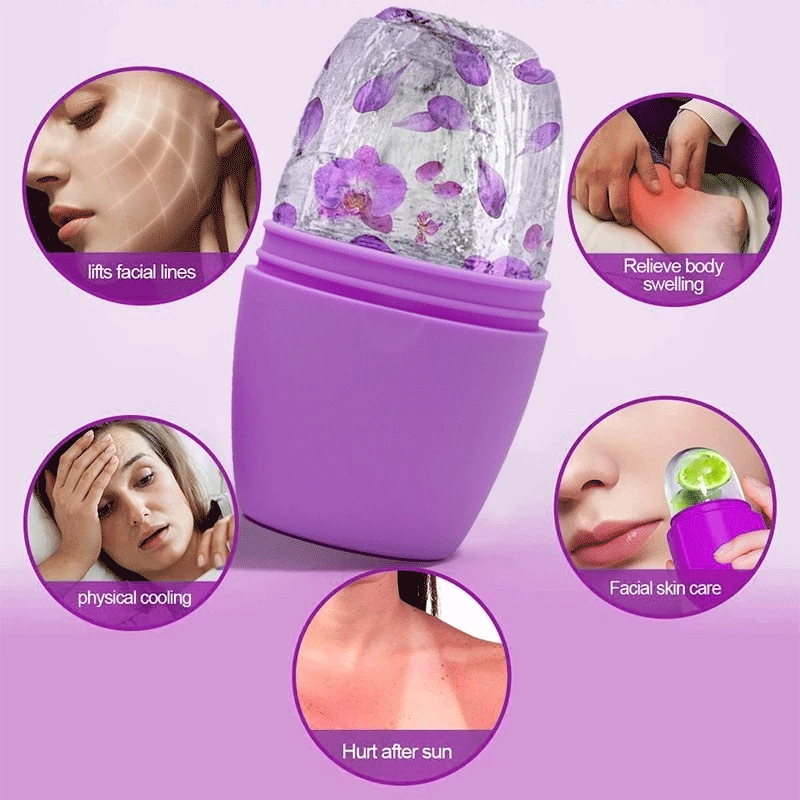 Ice molder for face Ice Ball Face Beauty Massage Silicone Ice Roller ...