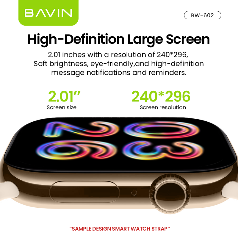 BAVIN BW602 Smart Watch 2" HD Display w/ GPT AI & GPS Map Health ...
