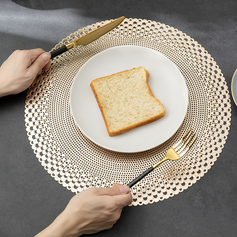 2pcs Place Mat For Dining Table PVC Heat Insulation Table Mat Hollow ...