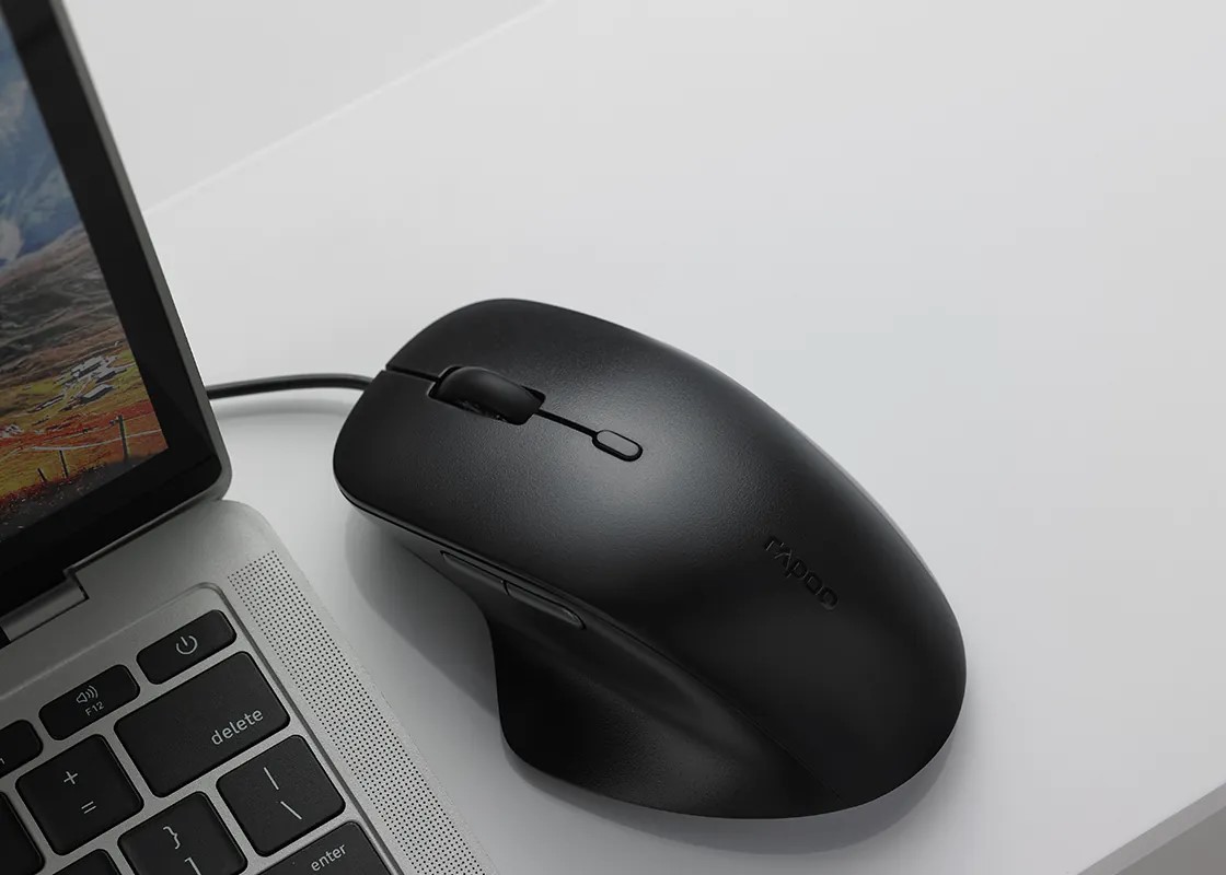 Rapoo N500 Optical Wired Mouse (Black) | Shopee Philippines