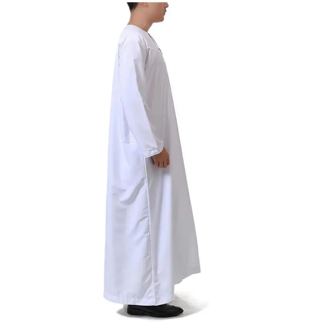 ADULT PLAIN WHITE LONG SLEEVE WITH TASSEL GAMIS KIMON THOBE MEN'S ...