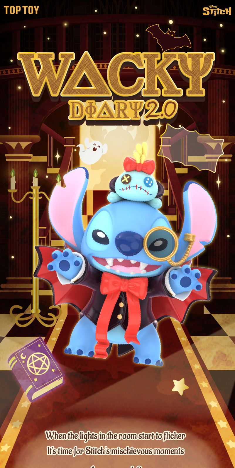 MINISO TOP TOY Disney Stitch's Wacky Diary 2.0 Series Blind Box Set ...