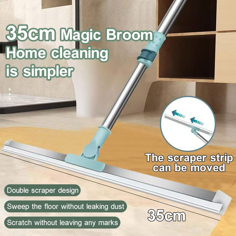 Soft silicone magic broom squeegee Dual-purpose water squeegee and mop ...