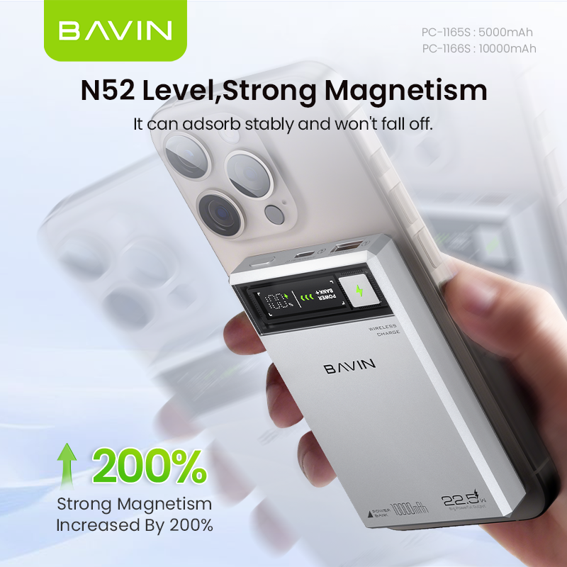 【Christmas Gift】BAVIN PC1165 5000mAh / 10000mAh Ultra-Thin Magnetic ...