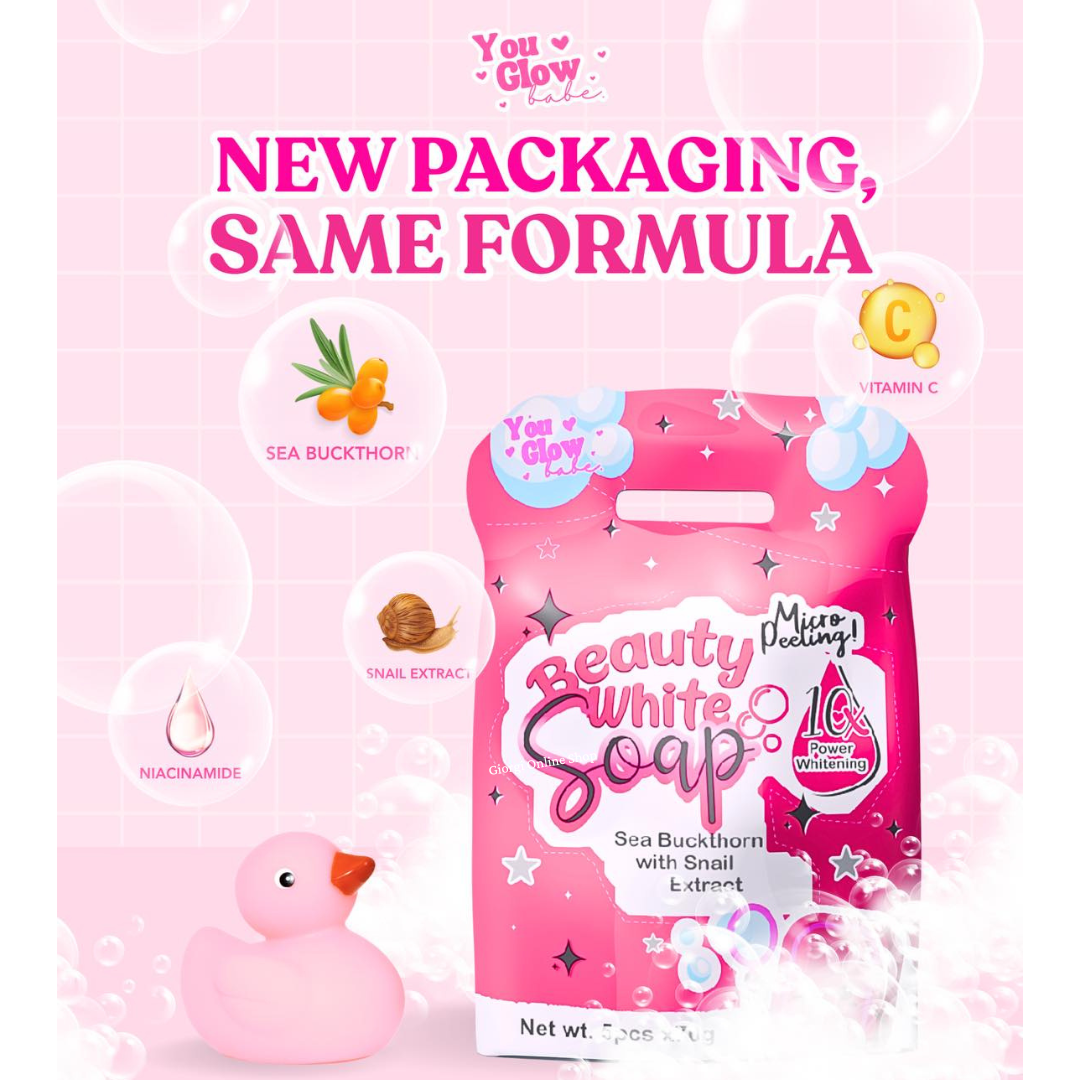 Beauty White Soap by YOU GLOW BABE | 5 pcs per pack | Whitening ...