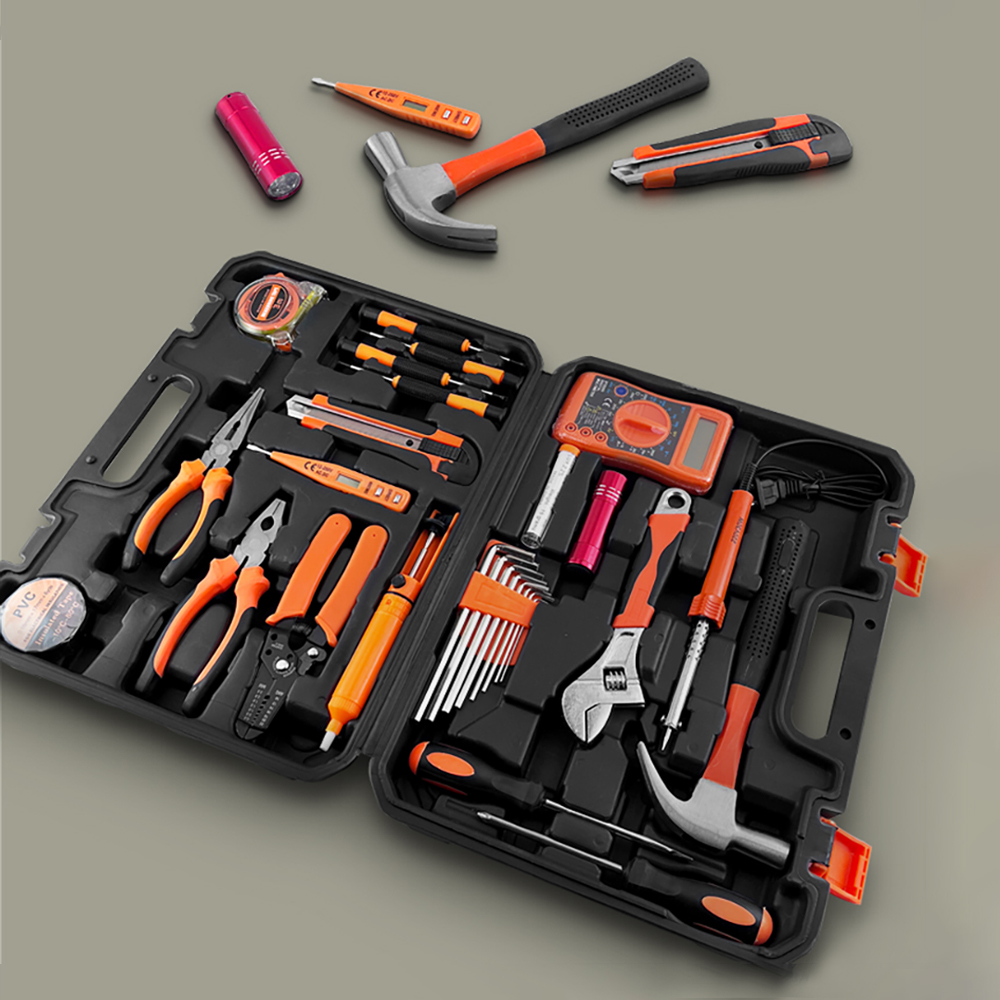 Household Toolbox Set Hand Tools Kit Full Set Screwdriver Socket Wrench ...